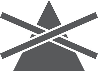 Do not bleach wash machine sign isolated on white Vector Image