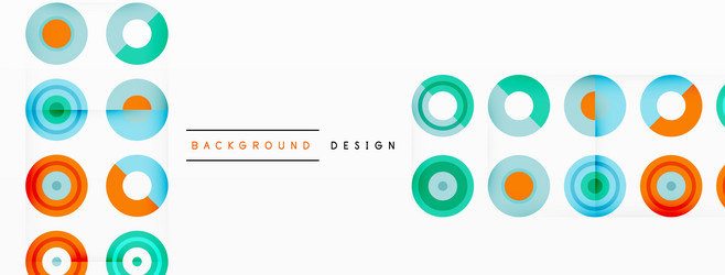 Eye-catching background of colorful circles of Vector Image