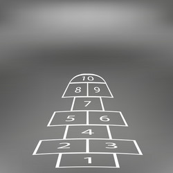 Hopscotch game symbol of childhood Royalty Free Vector Image
