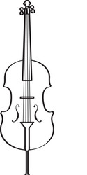 Triangle musical instrument drawn by hand black Vector Image