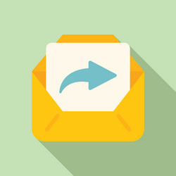 Mail report icon simple analysis chart Royalty Free Vector