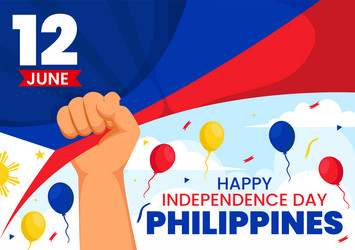 Philippines independence day on 12 june Royalty Free Vector