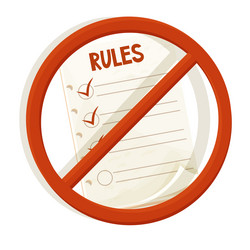 No rules round red stop symbol cross circle Vector Image