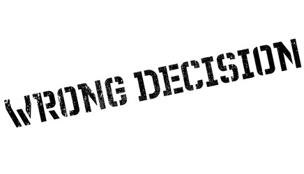 Wrong decision rubber stamp Royalty Free Vector Image