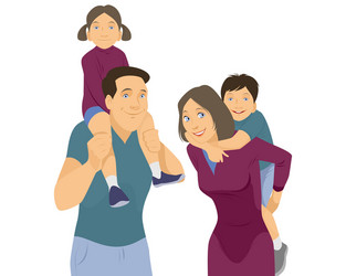 Mother and father talking to their child Vector Image