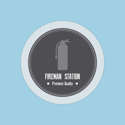 Fireman label Royalty Free Vector Image - VectorStock