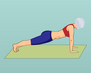 Partridge pose side plank variation hand to toe Vector Image