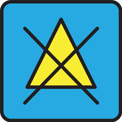 Do not bleach wash machine sign isolated on white Vector Image