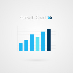 Infographic chart symbol graphic of growth Vector Image