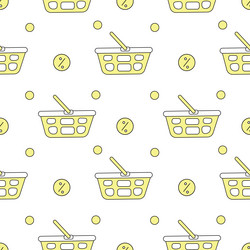 Seamless shopping pattern Royalty Free Vector Image