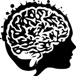 Brain - high quality logo ideal for t-shirt Vector Image