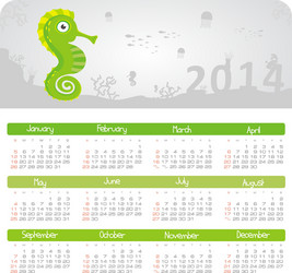 Calendar 2014 Royalty Free Vector Image - VectorStock