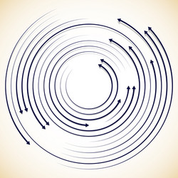 Concentric circulating rotating arrows circle Vector Image