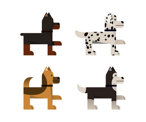 Cartoon dogs collection set Royalty Free Vector Image