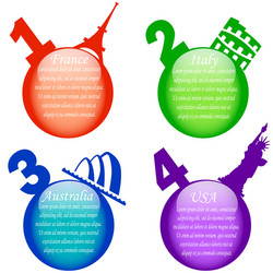 Rome famous places Royalty Free Vector Image - VectorStock