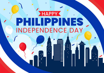 Philippines independence day on 12 june Royalty Free Vector