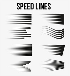 Horizontal speed motion lines fast line Royalty Free Vector