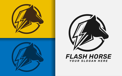 Flash rabbit logo design abstract creative rabbit Vector Image