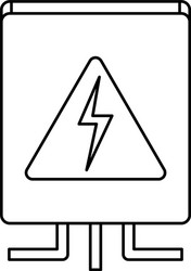 Electric panel box icon outline style Royalty Free Vector