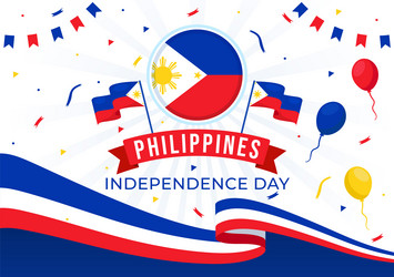 Philippines independence day on 12 june Royalty Free Vector