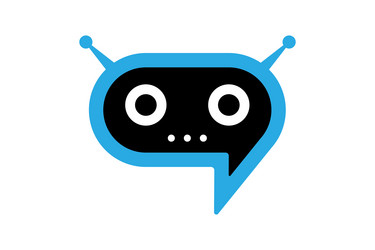 Voice support service chat bot symbol robot Vector Image