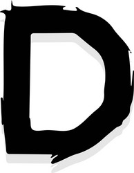 Scary horror logo letter y Royalty Free Vector Image