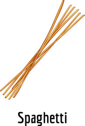 Long pasta icon realistic style Royalty Free Vector Image