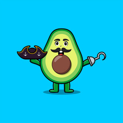 Avocado cute businessman with a deflation chart Vector Image