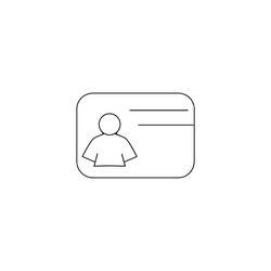 Id card icon identification card simple icon id Vector Image