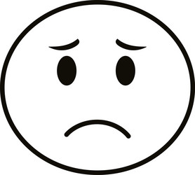 Disorientated emoji face classic line style icon Vector Image