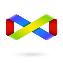 Infinity symbol limitless bright multicolor sign Vector Image