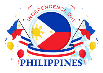 Philippines independence day on 12 june Royalty Free Vector