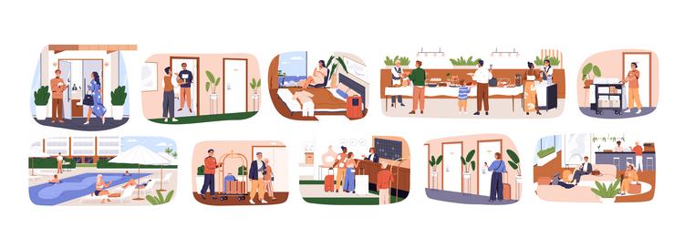 Hotel Guest Vector Images (over 3,100)