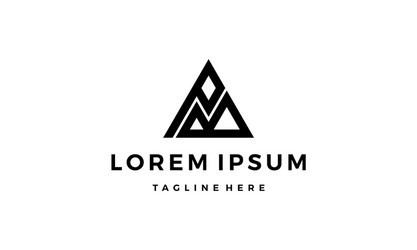 Esd triangle letter logo design Royalty Free Vector Image