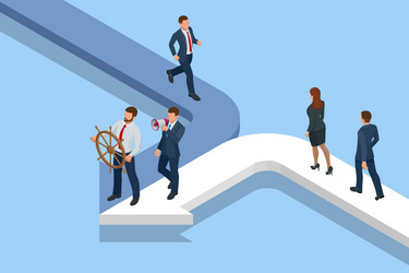 Isometric Business Success Concept Man Royalty Free Vector