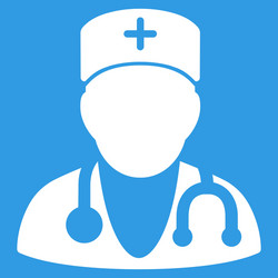 Physician rounded icon Royalty Free Vector Image