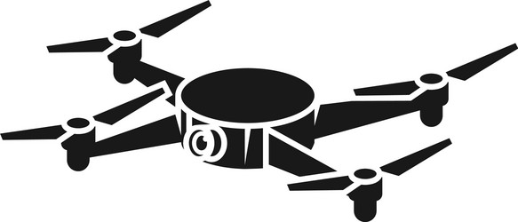 Drone maneuvering icon simple style Royalty Free Vector