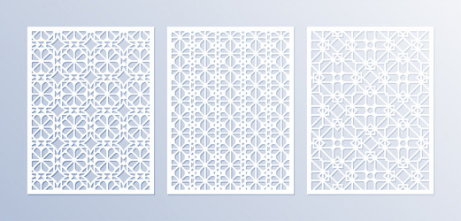 Seamless die cut decorative pattern template Vector Image