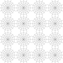 Symmetrical spider web seamless pattern modern Vector Image