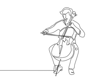 Cello Drawing Outline
