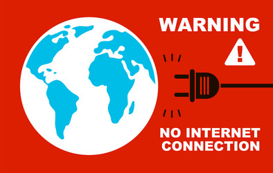 No internet connection concept poster or banner Vector Image