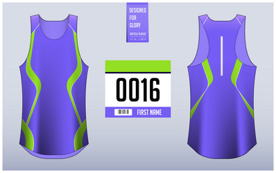 Running singlet or tank top design template Vector Image