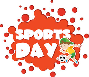 Sport day theme with kids playing sports Vector Image