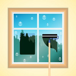 Window cleaning Royalty Free Vector Image - VectorStock