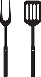Bbq or grill tools icon Royalty Free Vector Image