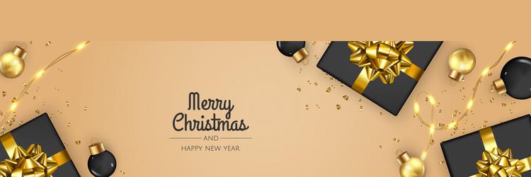 Christmas banner background design Royalty Free Vector Image