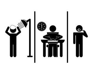 Daily Routine Silhouette Vector Images (over 210)