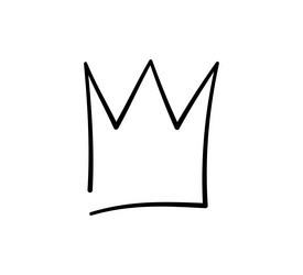 Crown icon line king symbol Royalty Free Vector Image