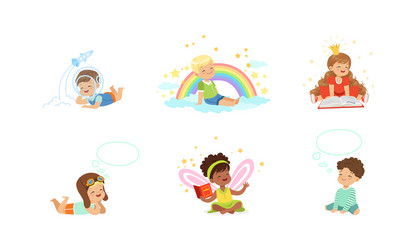 Kids imagination and fantasy concept adorable Vector Image