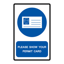 Please show your permit card symbol sign isolate Vector Image